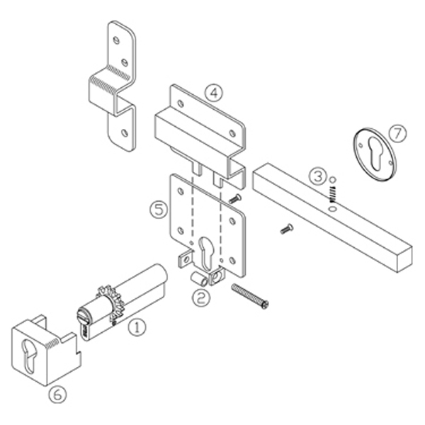 IFAM CR19S Security Rim Door Lock - Nickel Plated KD - CR19S - DISCON ...